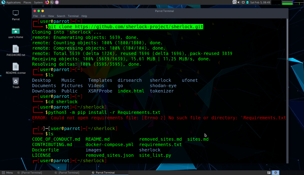 Sherlockをつかってソーシャルメディアでユーザー名をさがしてみた - Shikata Ga Nai