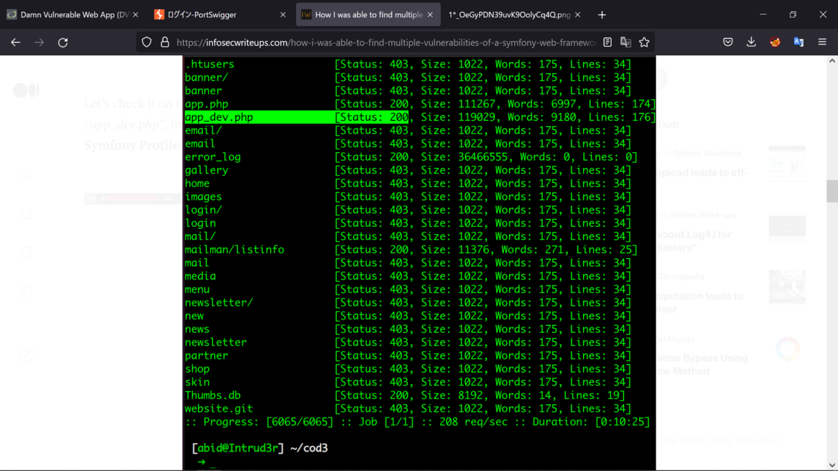 How I was able to find multiple vulnerabilities of a Symfony Web Framework web applicationを訳してみた ...