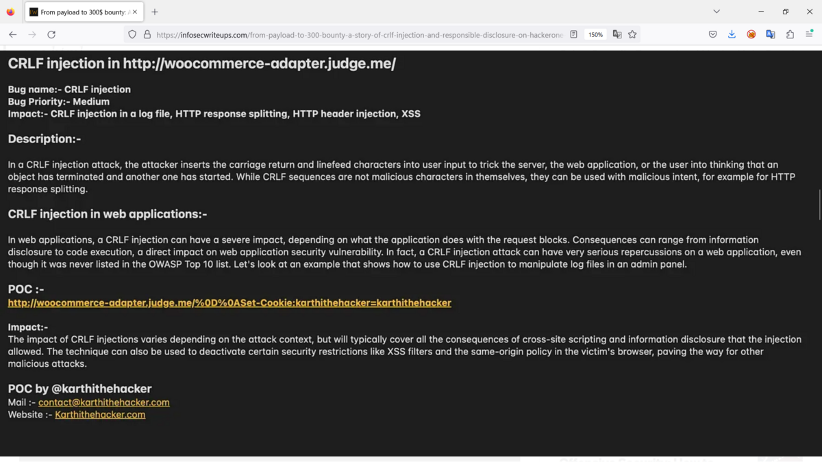A story of CRLF injection and responsible disclosure on HackerOne - Shikata Ga Nai