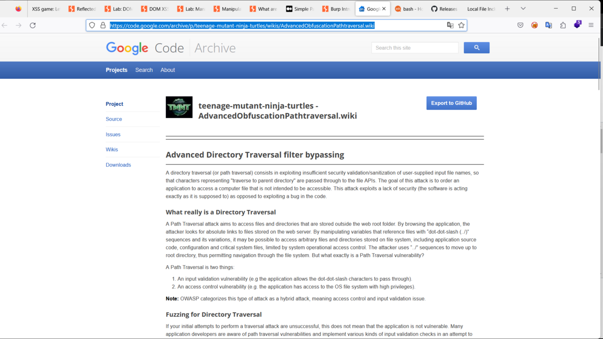 Simple PathTraversal bypassを訳してみた - Shikata Ga Nai