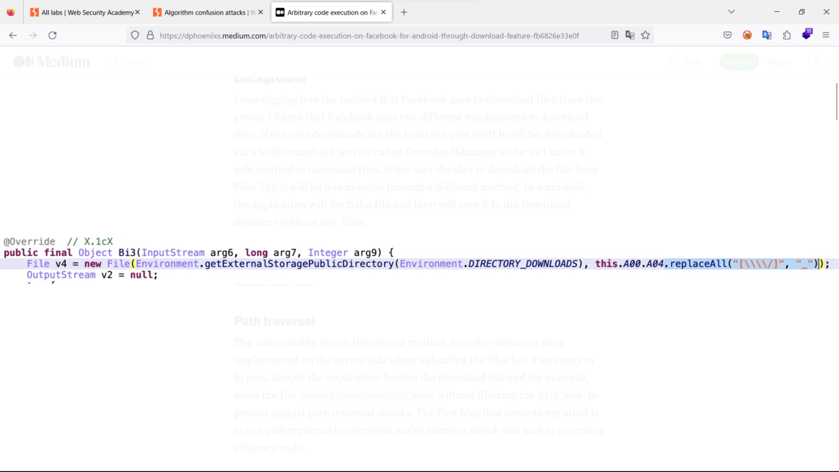 Arbitrary code execution on Facebook for Android through a download ...