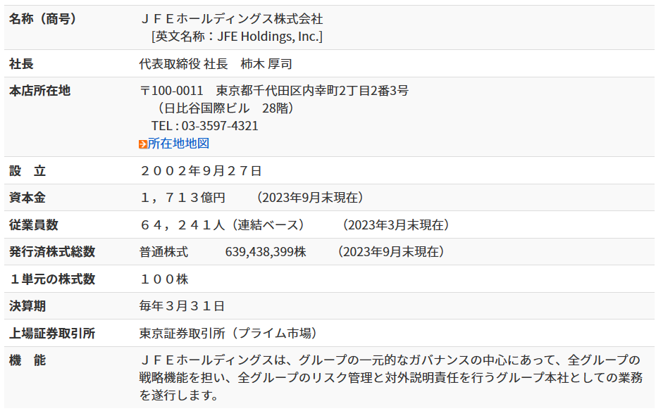 【株式銘柄徹底分析】JFEホールディングス JFEHD（5411）～大手鉄鋼メーカー 粗鋼生産国内2位 商事 エンジニアリング 高配当 株主優待～ - 社畜から経済的自立（FIRE）を目指す ...