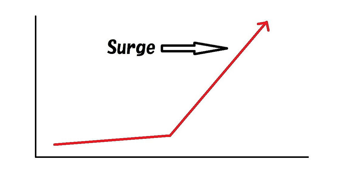 surge の3つの意味とは？ [今日の英単語！] - ルーちゃんの🐾英語教室