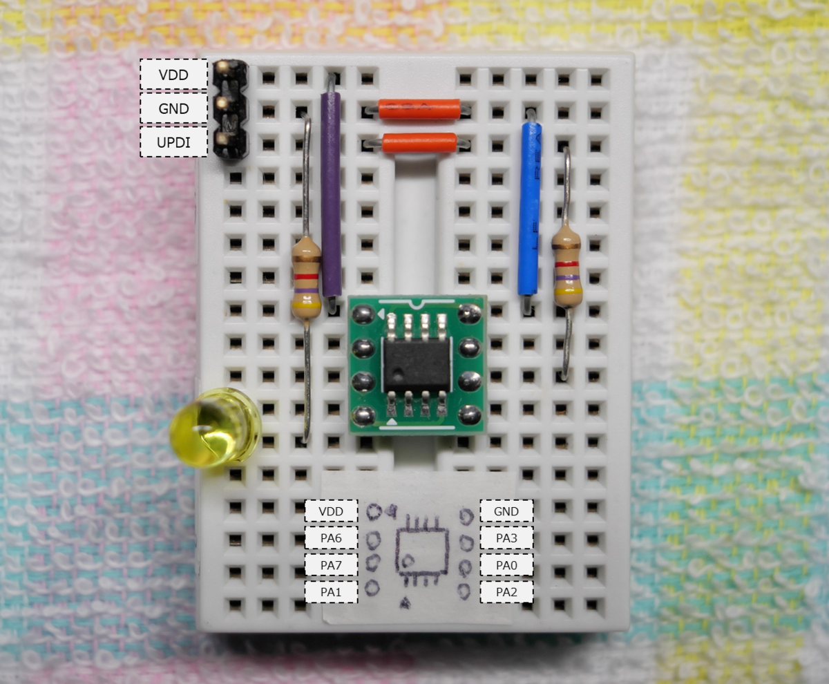 ATTINY202でLチカ - Note and Note