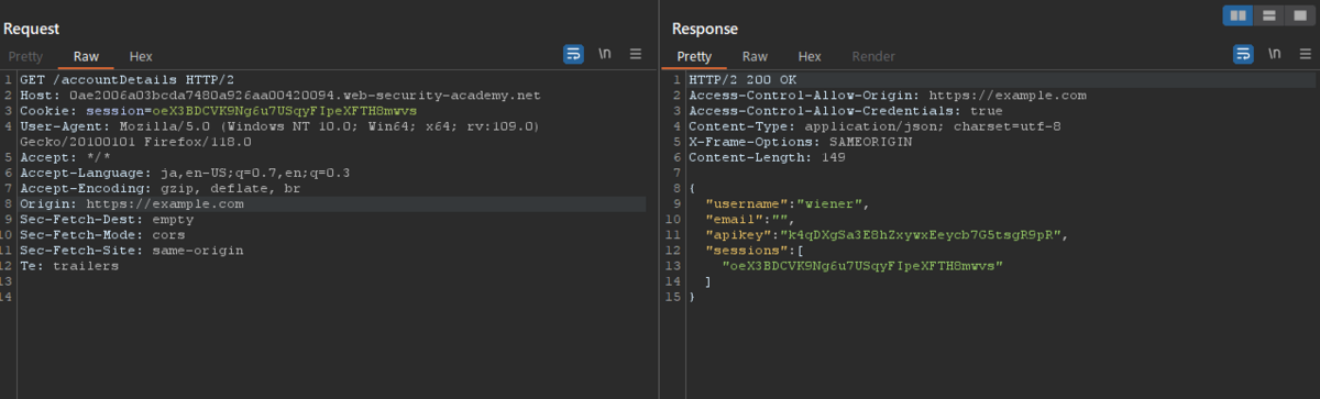 CORS vulnerability with basic origin reflection をやってみた - The light of ...
