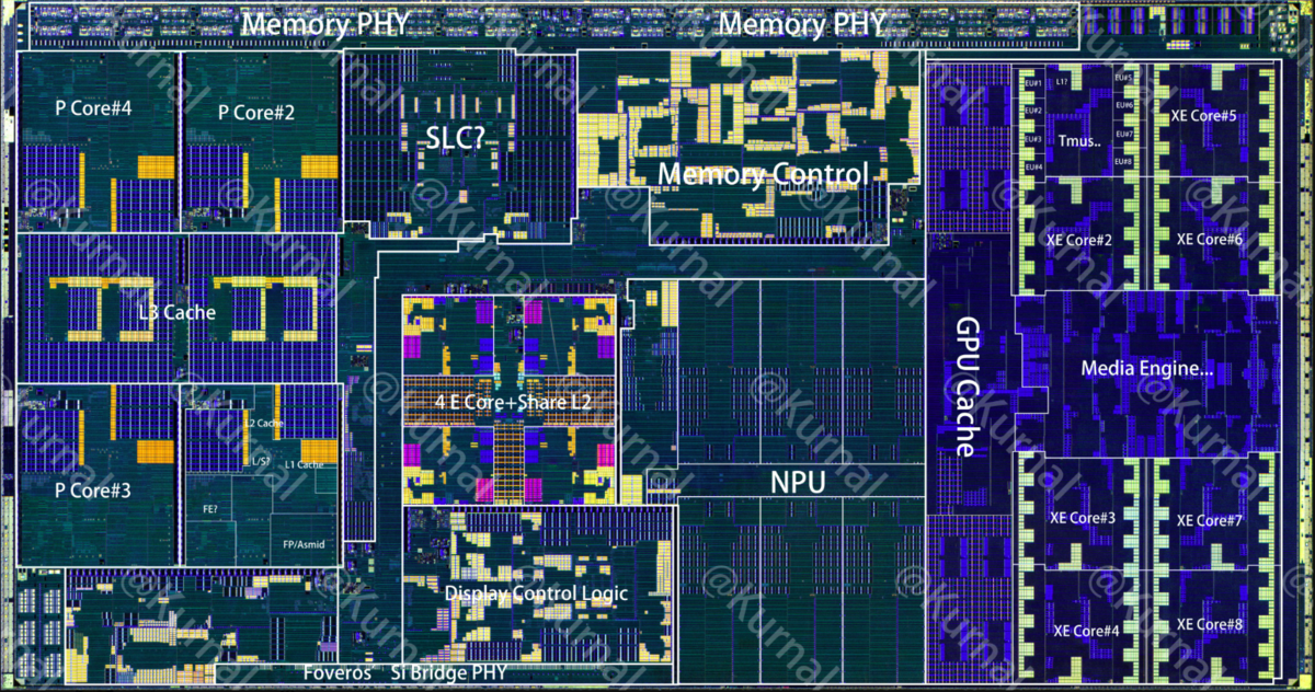 Intel Lunar Lake の Die shot - Vengineerの妄想