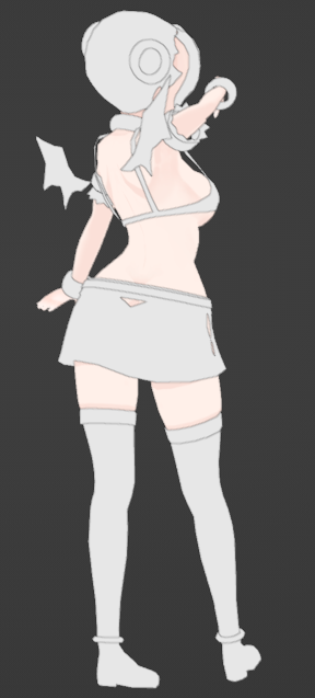 【Blender初心者】美少女サキュバス作り③【体ボーン＆Robustで服のウェイト転送】 - 「Vtuberの雑学メモ帳」