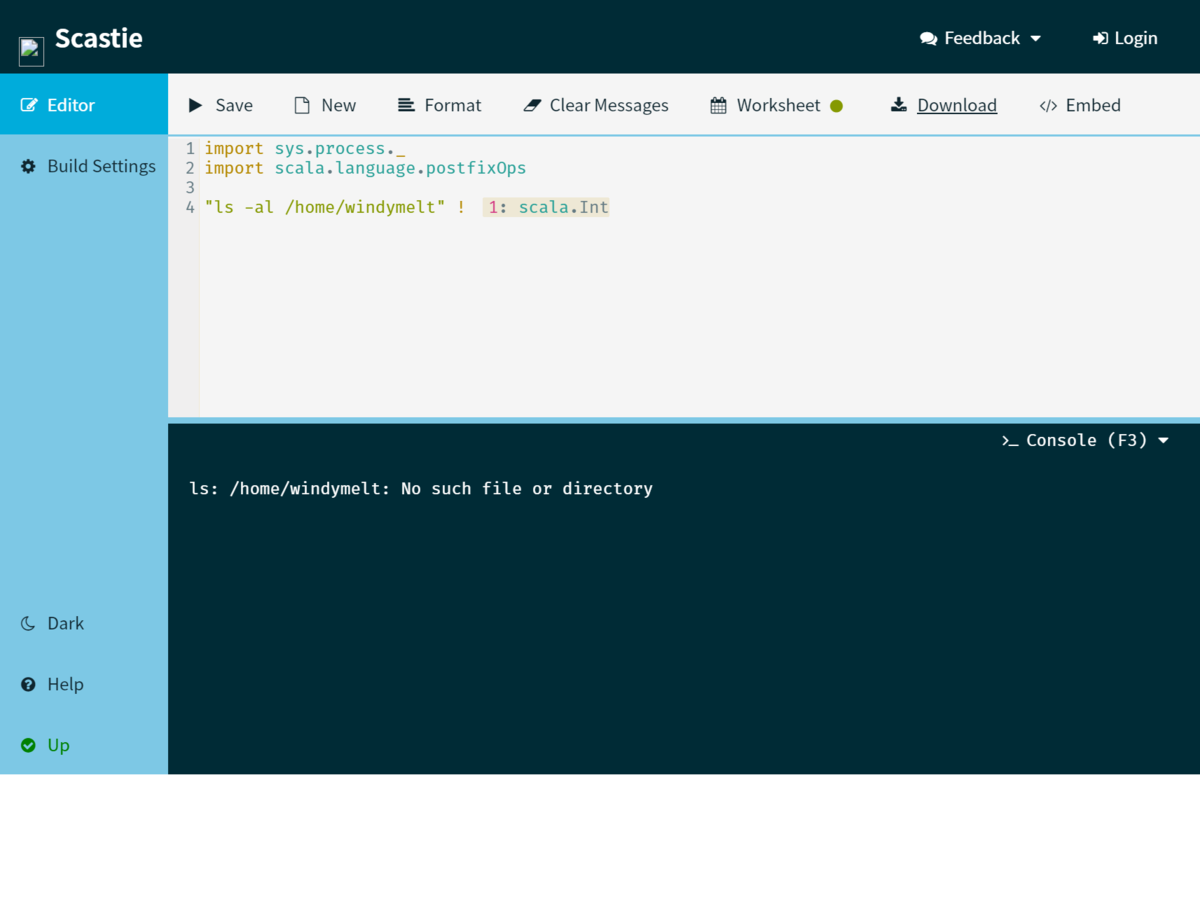 Scastie（ScalaのオンラインIDEみたいなやつ）をセルフホスティングする - Lambdaカクテル