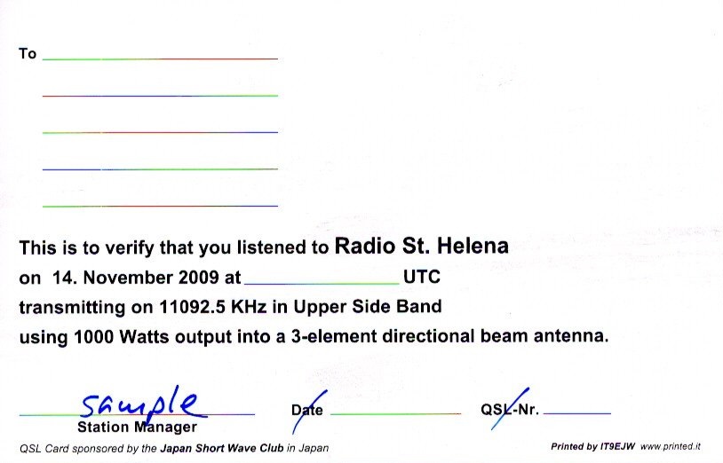 日本短波クラブ（HCJB） - Yamahee's QSL Collection