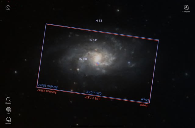 電視観望の記録164(さんかく座銀河 HⅡ領域NGC604他) - よしべや自然博物館
