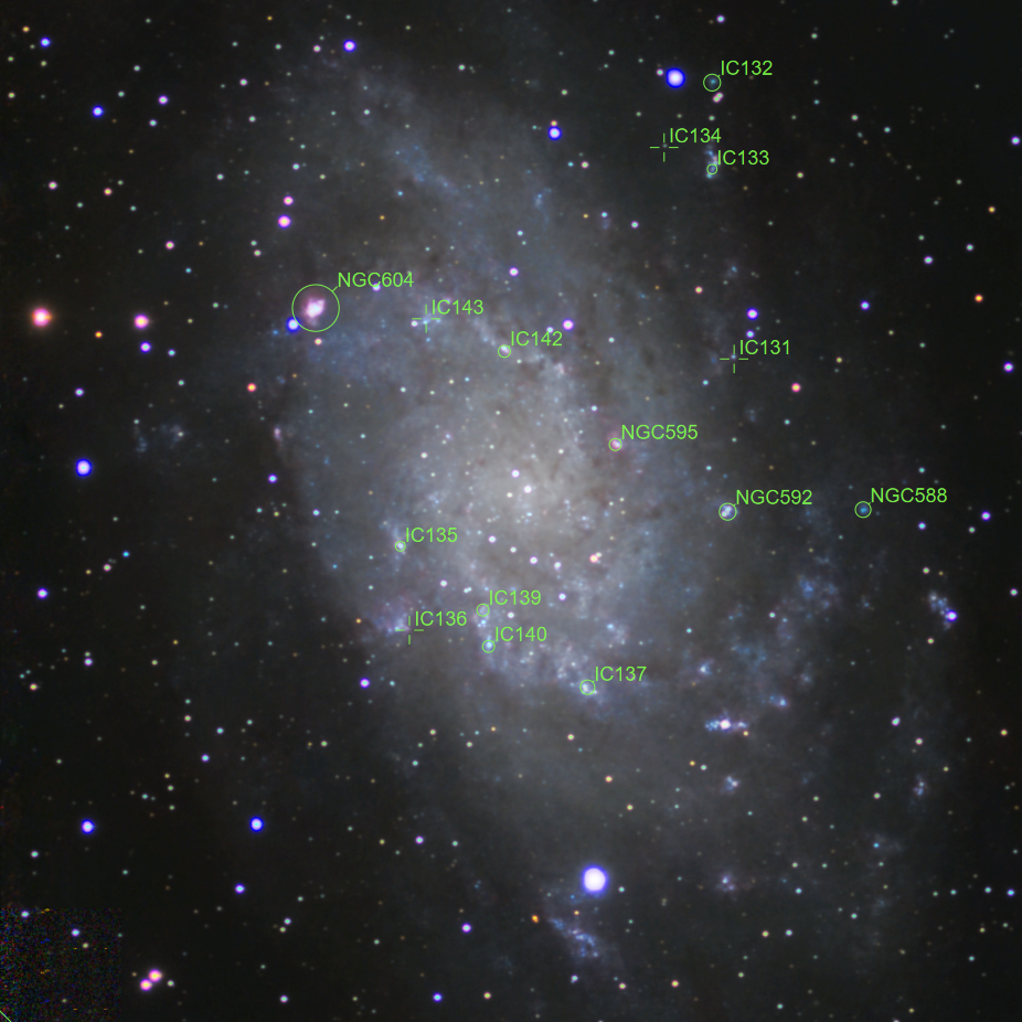 星見娘で電視観望5199(M33 さんかく座銀河 2nd) - よしべや自然博物館