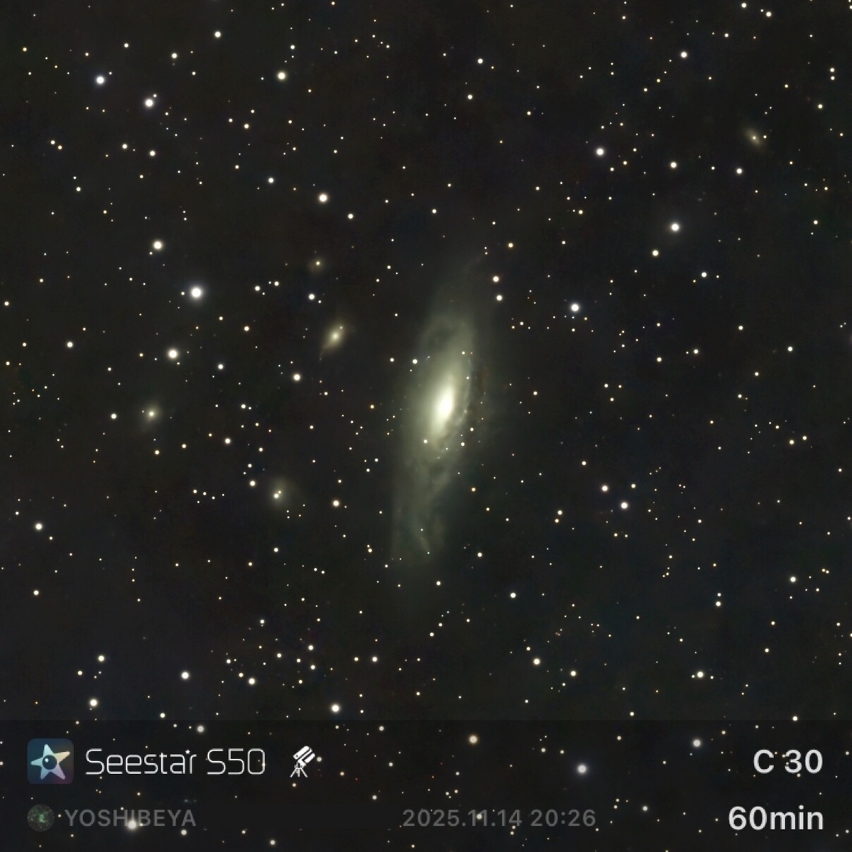 星見娘で電視観望5208(C30 with Stephan's Quintet in Peg) - よしべや自然博物館