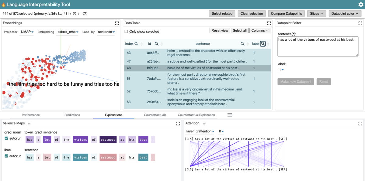 Language Interpretability Tool (LIT) の紹介 - 機械学習 Memo φ(・ω・ )