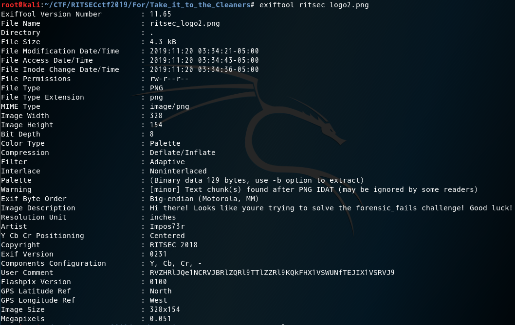 RITSEC CTF 2019 Forensic writeup(そのうち更新？) - 4ensiX