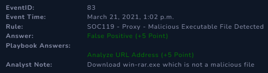 LetsDefend level 1 alert SOC119 - Proxy - Malicious Executable File ...