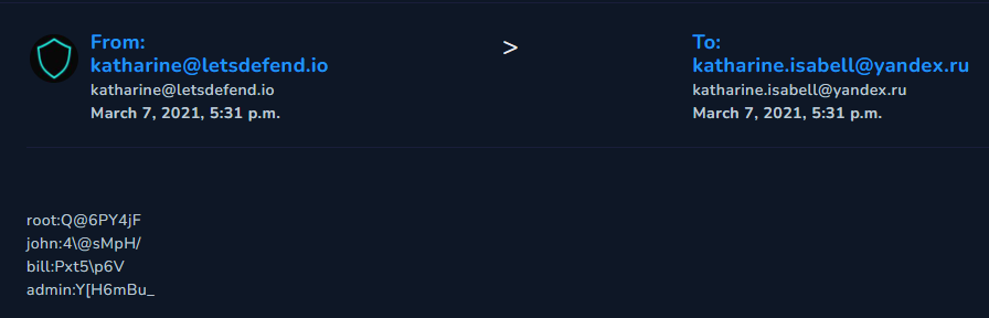 LetsDefend level 1 alert SOC136 - Data Leak via Mailbox Forwarding Detected event-id 74 - 4ensiX