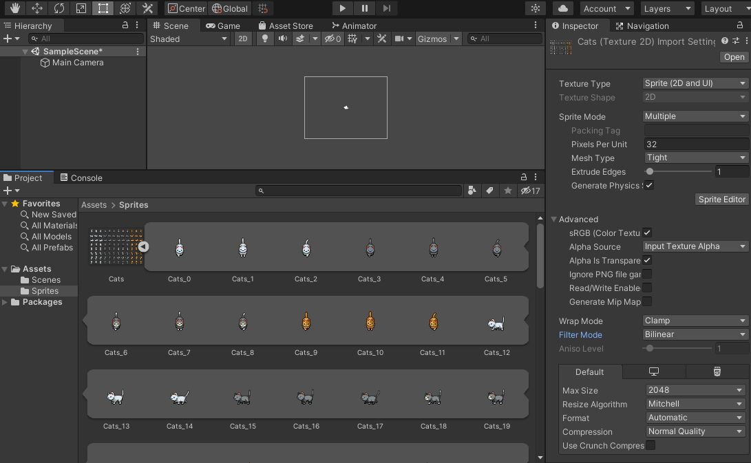 Unity で 2DRPG を作る - プレイヤー(player)の歩かせ方 - ものづくりのブログ