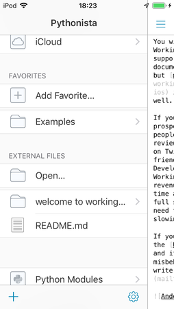 iOSのGitクライアント Working Copy と Pythonista3 の組合わせが素晴らしい - a_sue’s diary