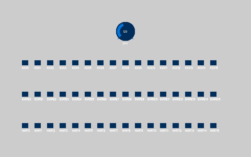 MinimとControlP5でリズムマシン - Daily Creative Coding