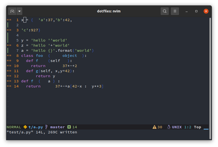 feline.nvim: is the order a cool and fast status bar? - 我的科技筆記