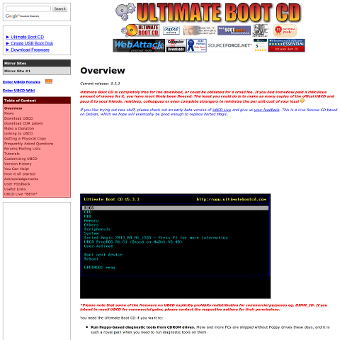 UBCDをLinux環境下でUSBメモリにインストール - 以下省略!