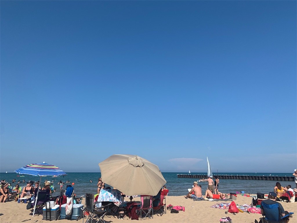 Evanstonのビーチへ - こどもと暮らすアメリカ