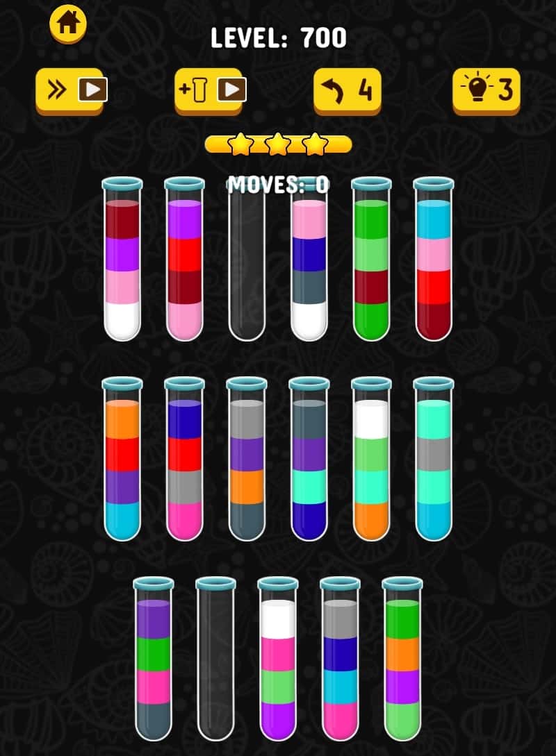 『Color Water Sort Puzzle Games』STEP UP案件 プレイヤーレベル700到達しました！ポイ活 - ainoポイ活日記