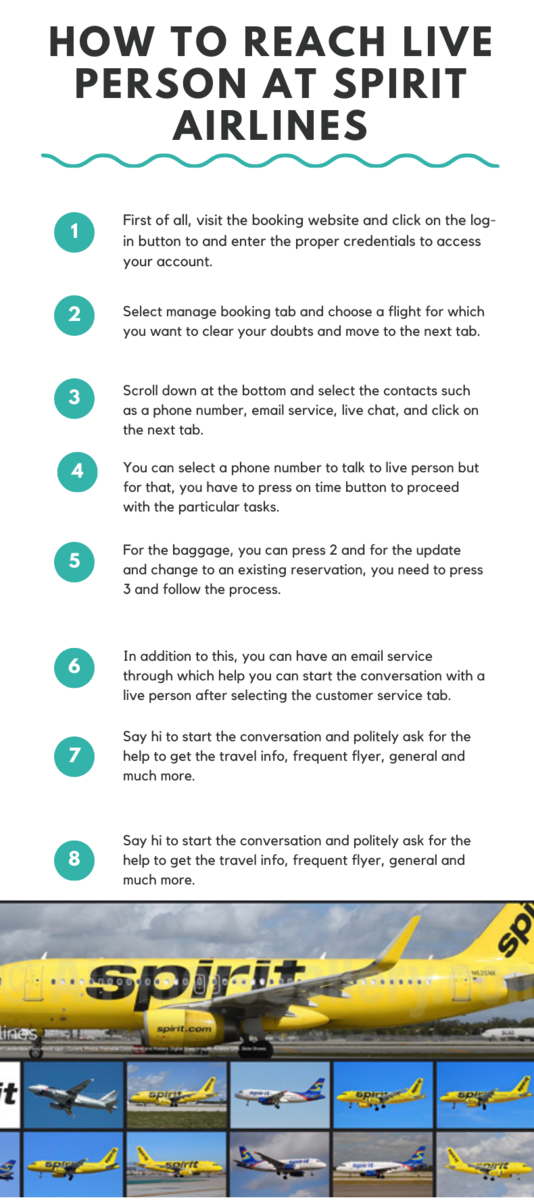How to connect with Live Person over the phone at Spirit Airlines ...