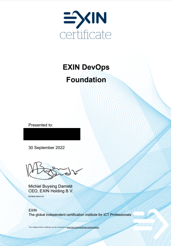 EXIN DevOps Foundation取りました - 凡ジニアのtxt