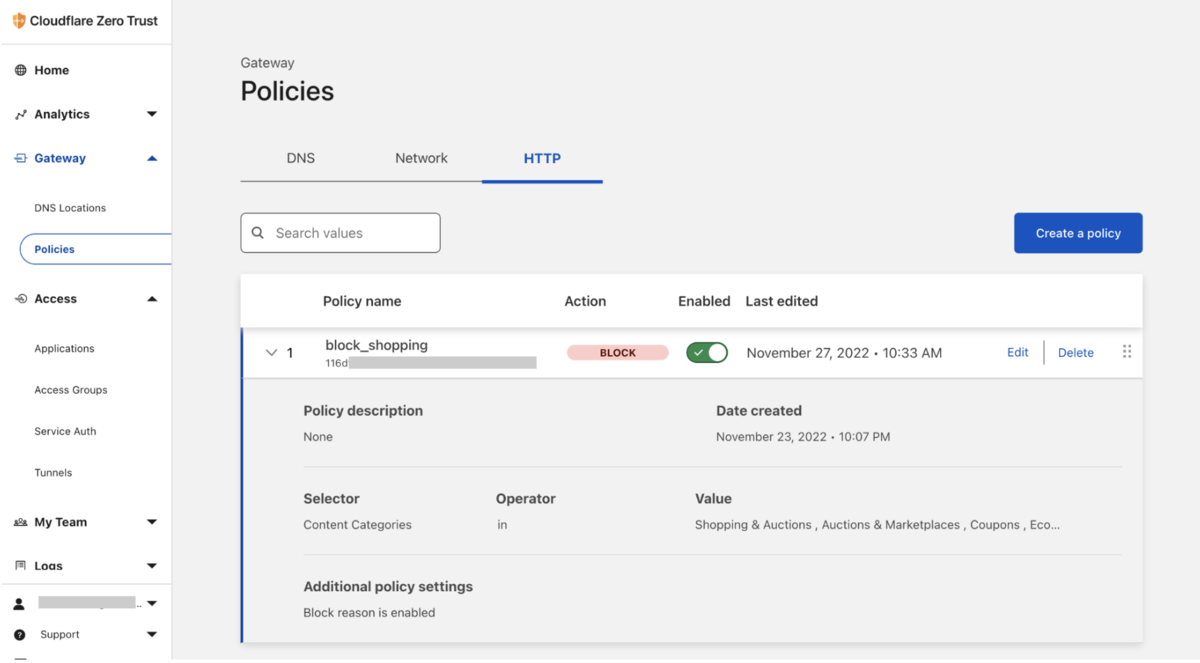 Cloudflare Zero Trust を API で操作してみた（トークン作成・Gateway ポリシー取得・追加） - てくなべ (tekunabe)