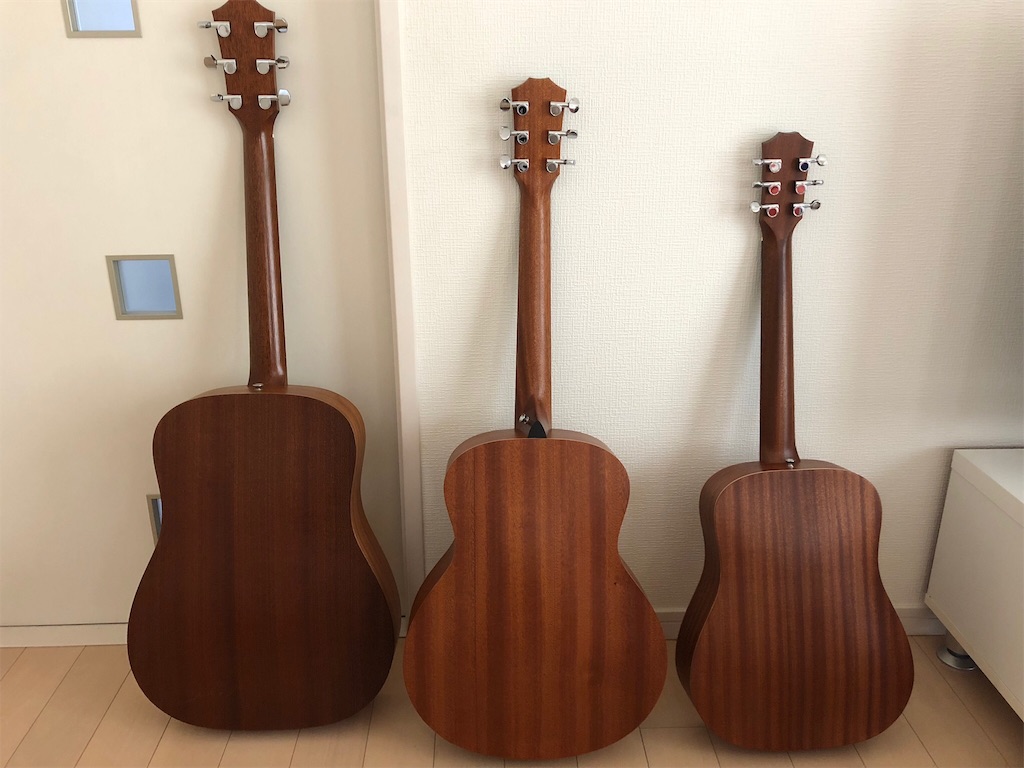 【Taylor 】 （Big Baby）（ GS Mini）（ Baby Taylor）ミニギター サイズ比較 - You only live ...