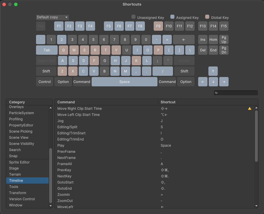 【Unity】Timeline用のショートカットを実装する - albatrusのブログ