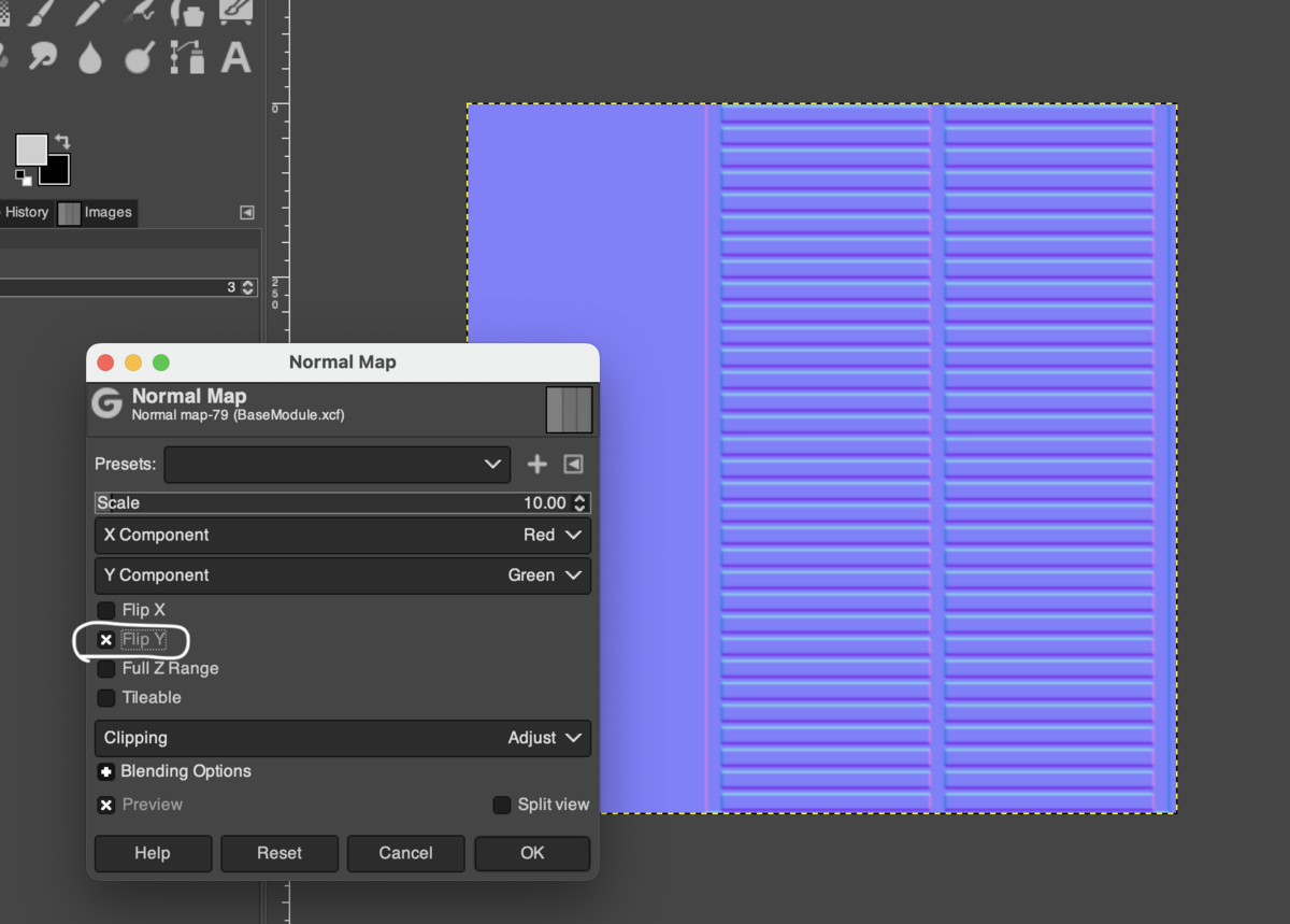 GIMPでBlender向けNormal Map作成時の注意点 - Alexのブログ