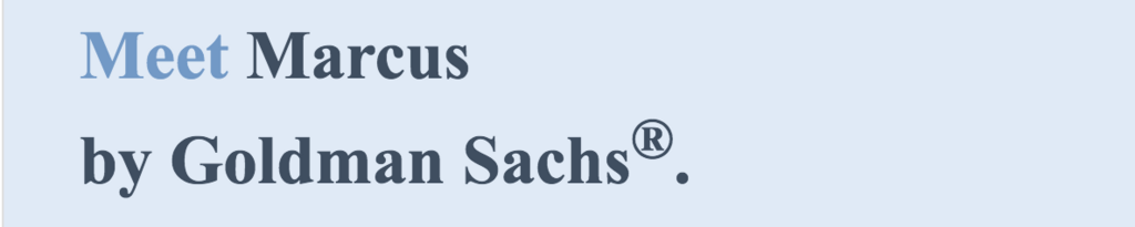 GS BankがMarcus by Goldman Sachsに統合 - alphabetica’s diary