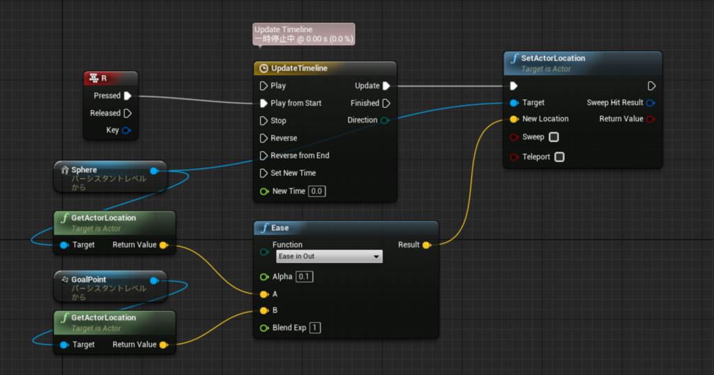 UE4 Lerp処理やEase処理を簡単に使う - Let's Enjoy Unreal Engine