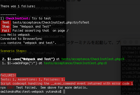 WebpackでSass+Codeception+Seleniumの環境を作る - tanaka's Programming Memo