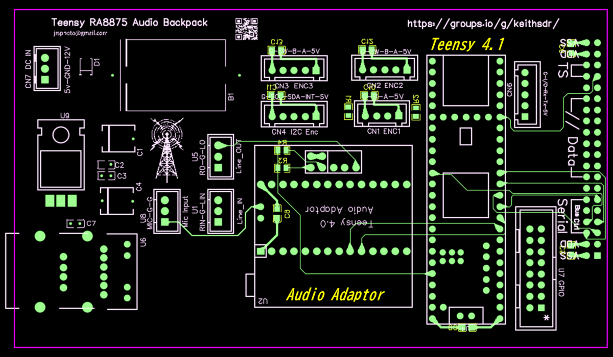 Teensy（17）Keiths' SDR用Backpackボードの組立と点灯試験 - 非職業的技師の覚え書き