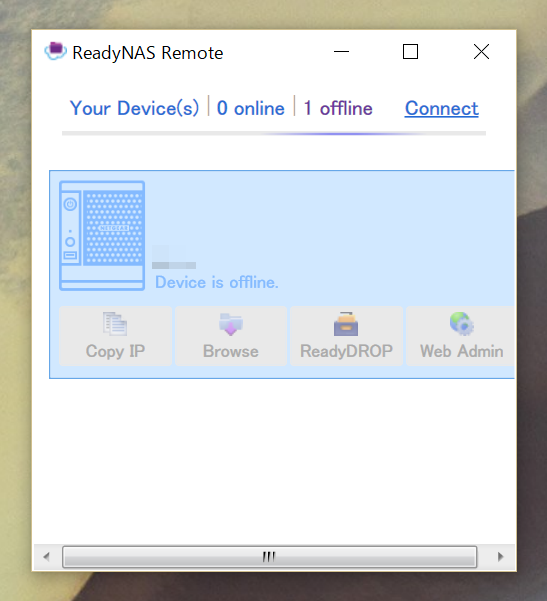 ReadyNAS RemoteがError Code: -3で起動できず 【解決】 - あまてるの日記