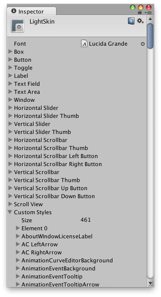 ビルドインのGUISkinを見る - CustomStyle名を知る方法 - けいごのなんとか