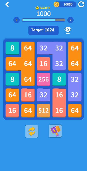 ＜2048 Blocks Tapping＞30日以内にスコア1,000クリア - とりあえず、やってみる。