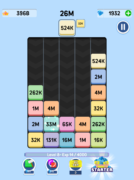 ＜Double Number Merging＞14日以内にレベル8到達 - とりあえず、やってみる。