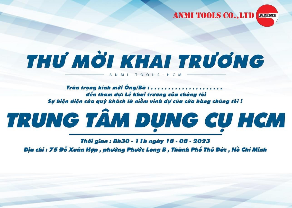 Anmi Tools、アンミツールス：南部ホーチミン支店、工場のお披露目式典のお知らせ！＃ベトナム ＃切削工具メーカー ＃ツールメーカー ...