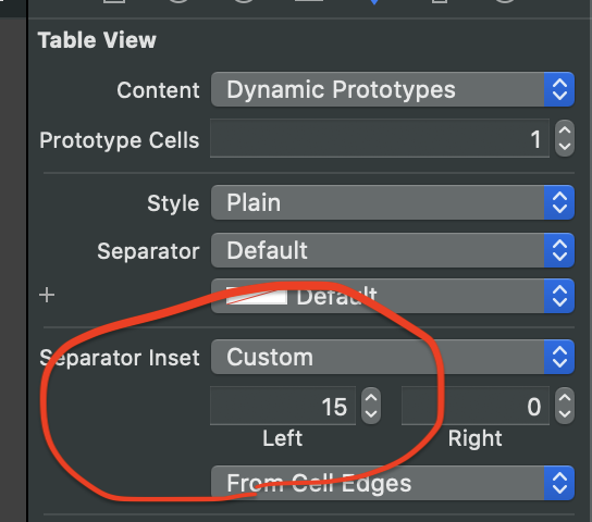 UITableViewの区切り線のすき間幅(Separator Inset)をコードで調整する方法 & Storyboardで調整する方法 - MILLEN BOX 2