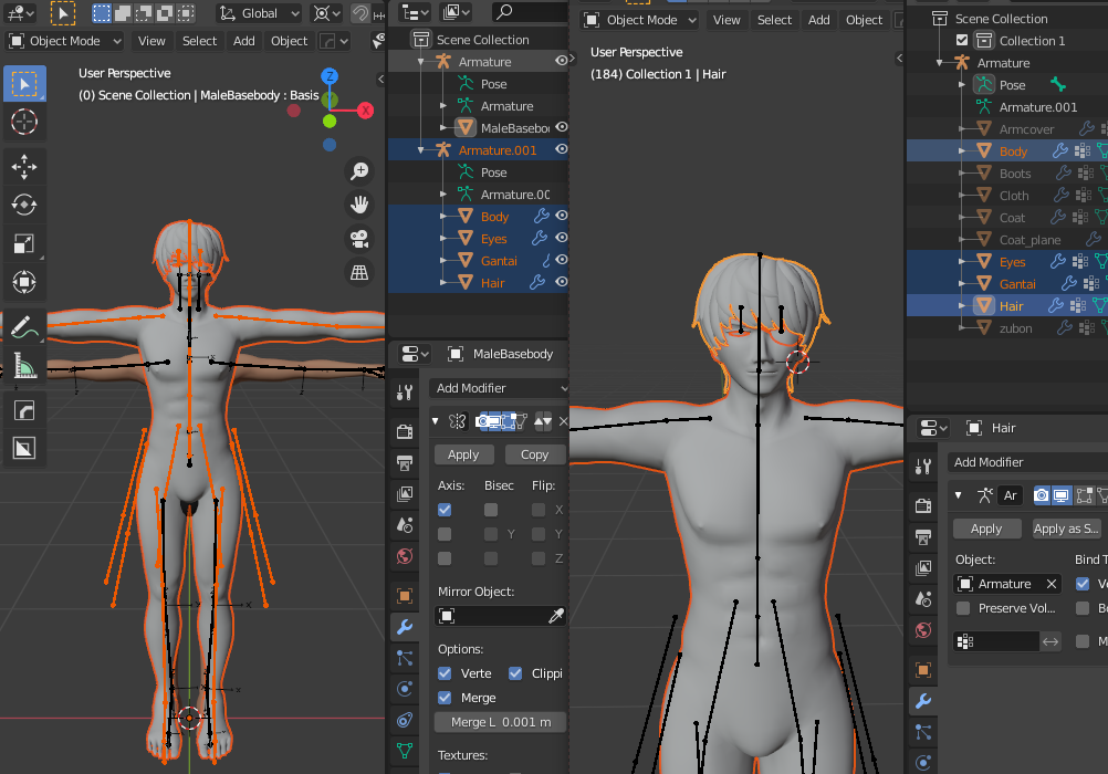 【アバター首接合】1. Blenderインポート～前準備 - ANTNEST BLOG