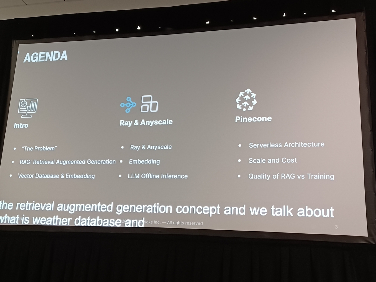 Scaling RAG and Embedding Computations with Ray and Pinecone（RayとPineconeによるRAGと埋め込み計算のスケーリング ...