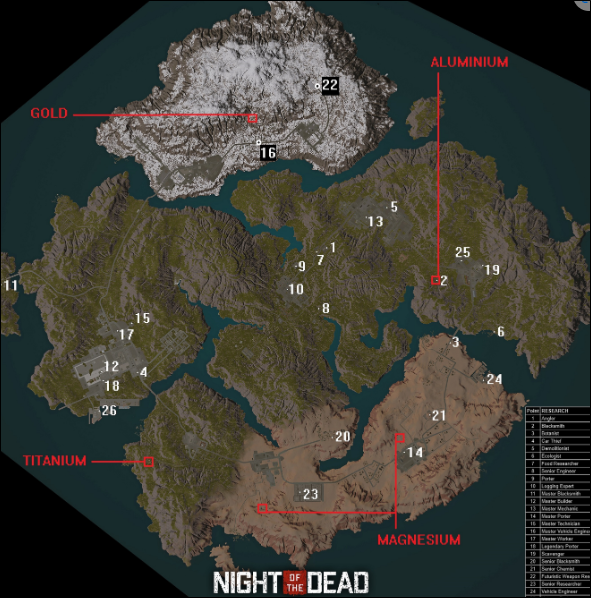 【Night of the Dead】地図は？鉱山の場所は？ - 怖いブログ