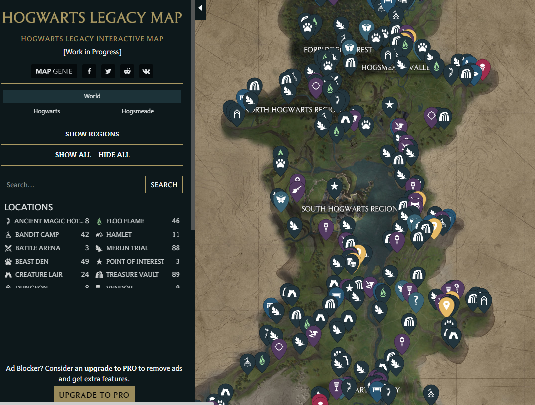 【ホグワーツレガシー】オンラインマップは？店の場所は？ - 怖いブログ