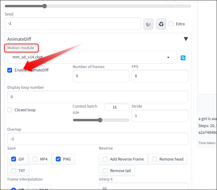 【Stable Diffusion WebUI】機能拡張：Animate Diffの使い方・不具合[インストールできない？使えない ...