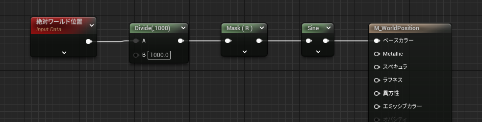 【UE5/Material】World Position レベル1 - あっぷあっぷブログ