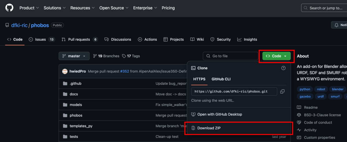 BlenderでURDFを作成してみた - aptpod Tech Blog